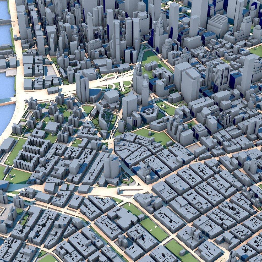 Manhattan Island New York United States 3D model - Download City on ...