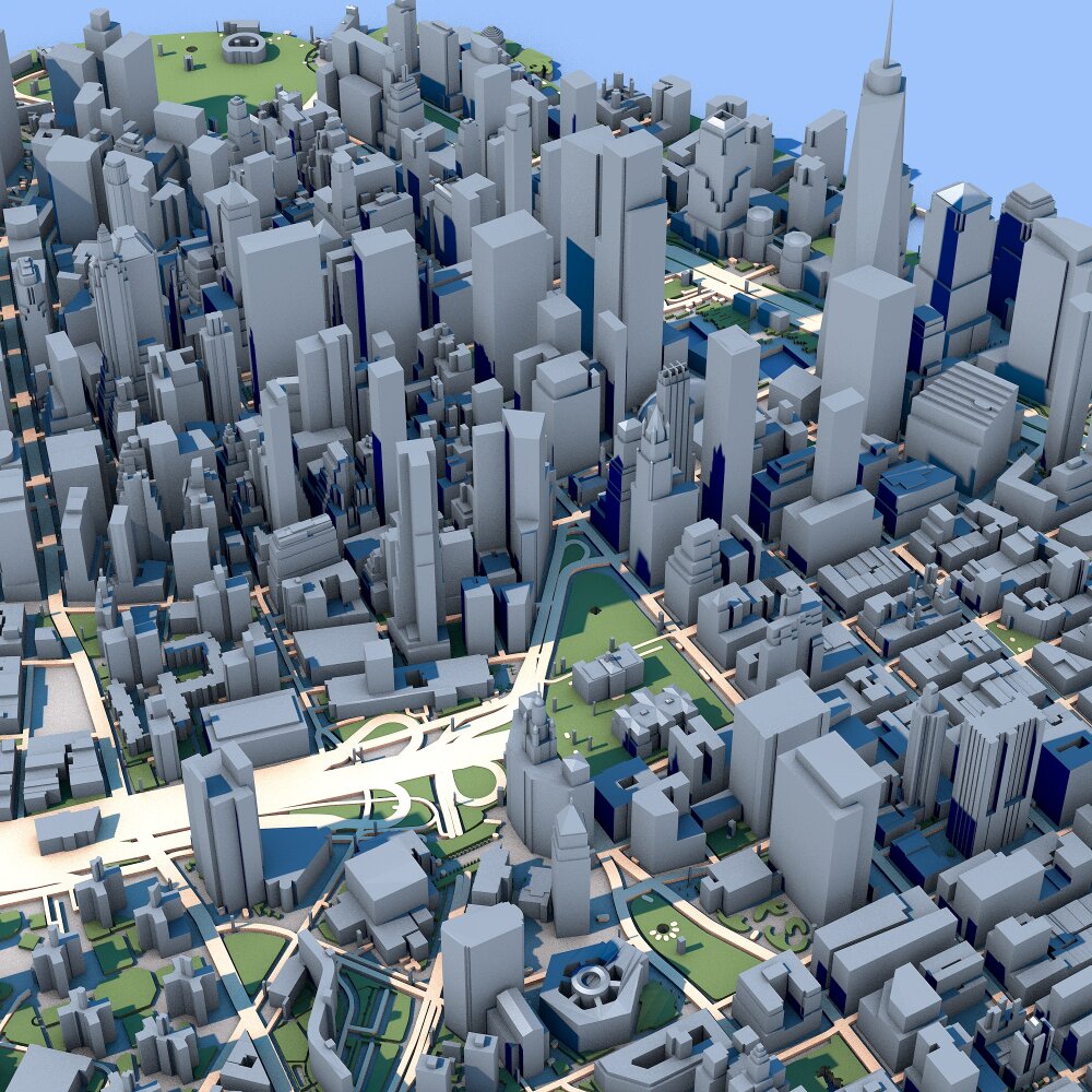 Manhattan Island New York United States 3D model - Download City on ...