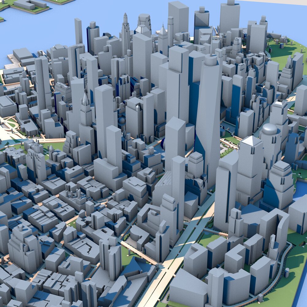 Manhattan Island New York United States 3D model - Download City on ...
