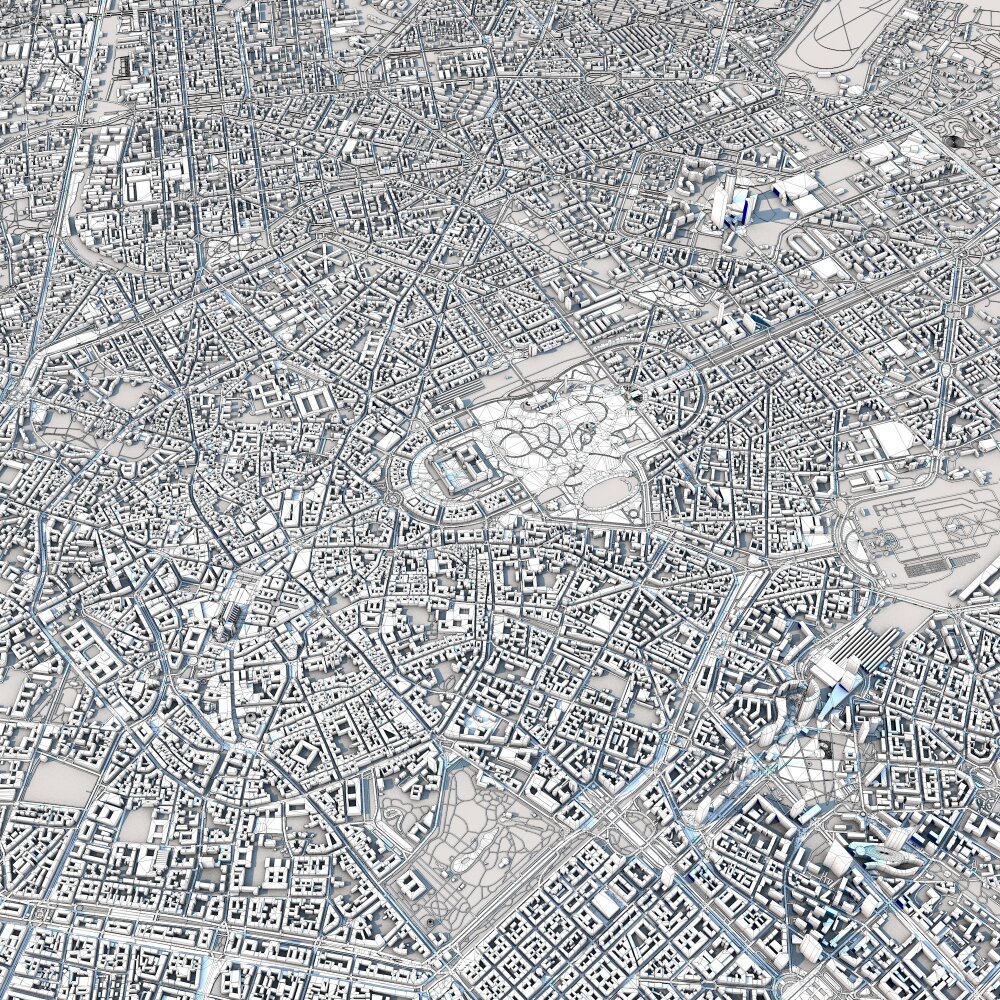 Ville de Milan en Italie Modèle 3D - Télécharger Villes on 3DModels.org