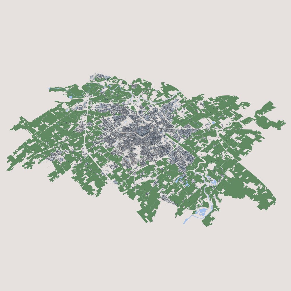 Ciudad de Módena Italia Modelo 3D - Descargar Ciudad activado 3DModels.org