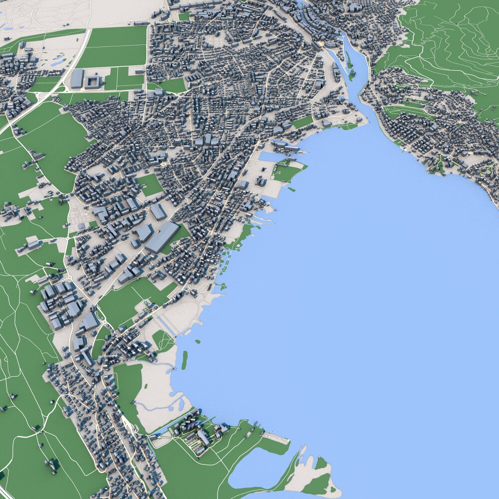 Ciudad de Thun Suiza Modelo 3D - Descargar Ciudad on 3DModels.org