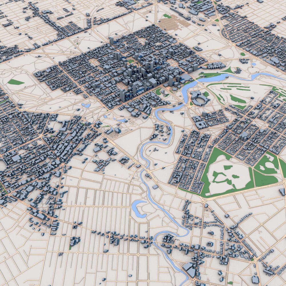 Adelaide City Australia 3D model - Download City on 3DModels.org