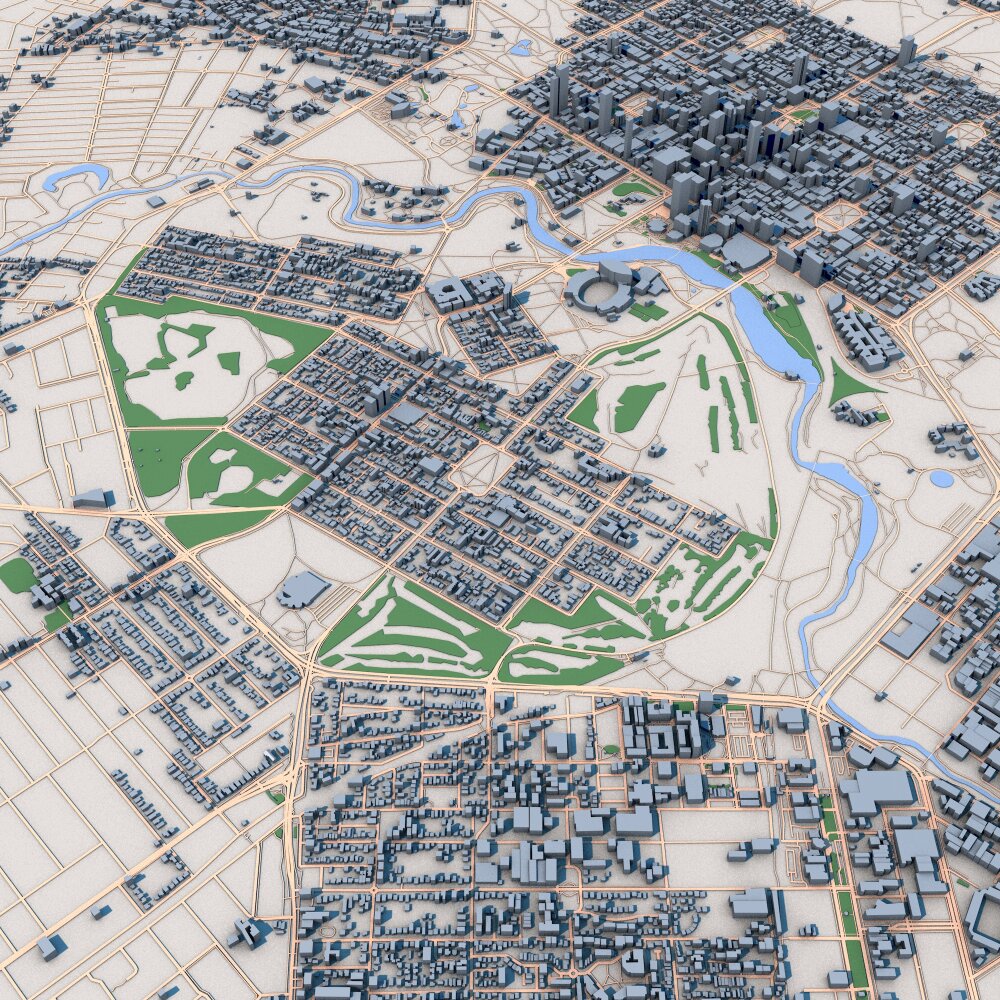 Adelaide City Australia 3D model - Download City on 3DModels.org