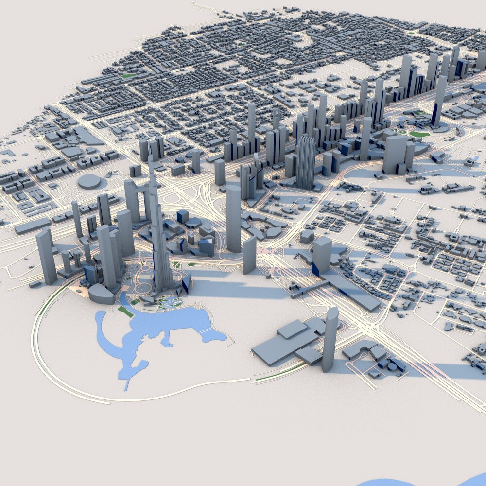 Dubai City United Arab Emirates 3D model - Download City on 3DModels.org