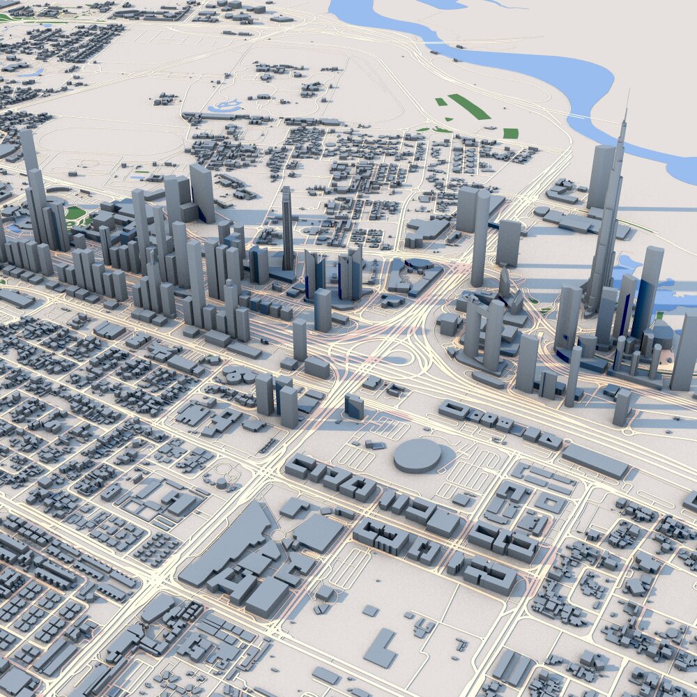 Ciudad de Dubai Emiratos Árabes Unidos Modelo 3D - Descargar Ciudad on ...