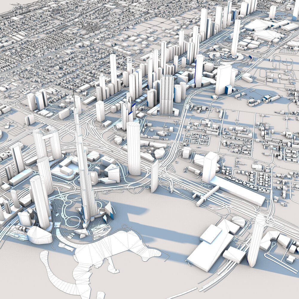 Ciudad de Dubai Emiratos Árabes Unidos Modelo 3D - Descargar Ciudad on ...
