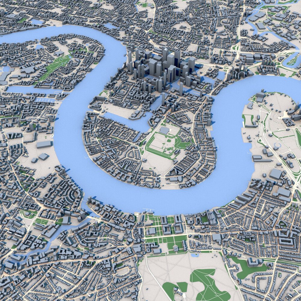 London City England 3D model - Download City on 3DModels.org