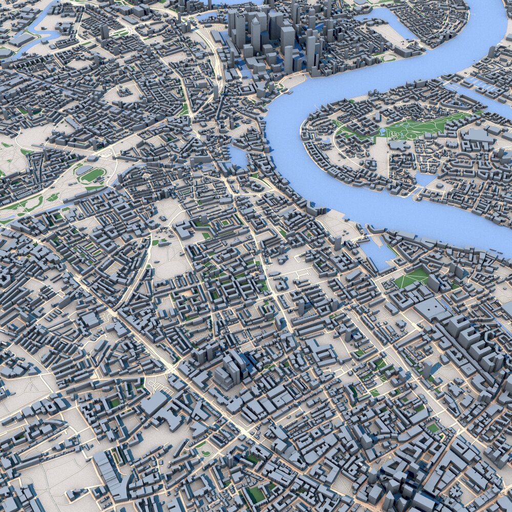 London City England 3D model - Download City on 3DModels.org