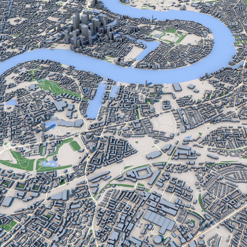London City England 3D model - Download City on 3DModels.org
