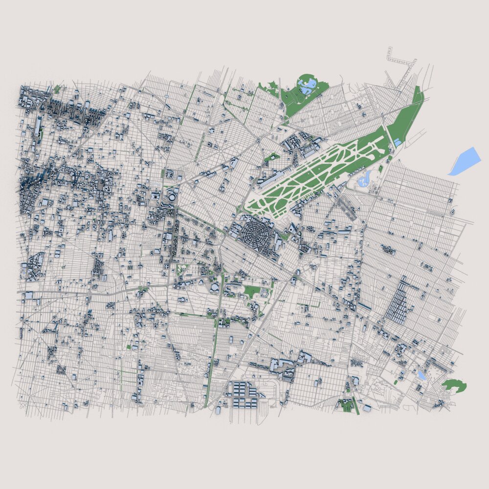 Mexico City Mexico 3D model - Download City on 3DModels.org