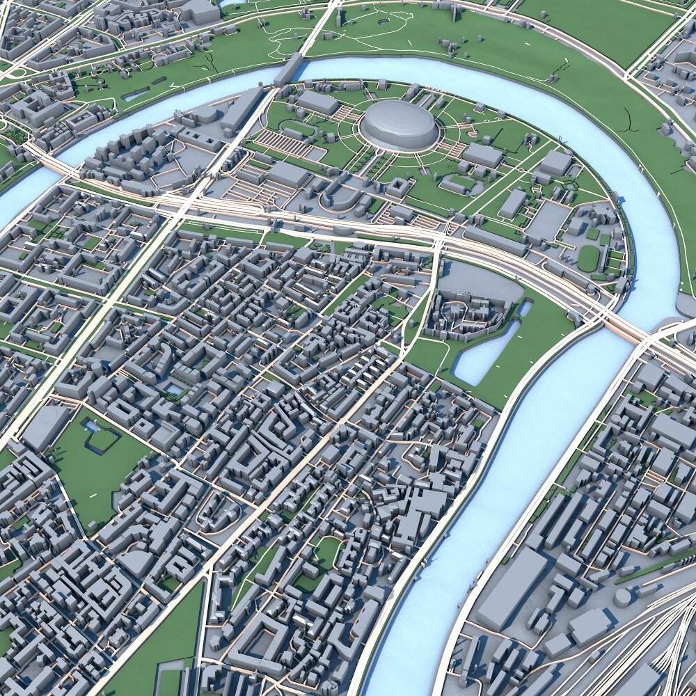 Part of Moscow Cityscape Russia 3D model - Download City on 3DModels.org