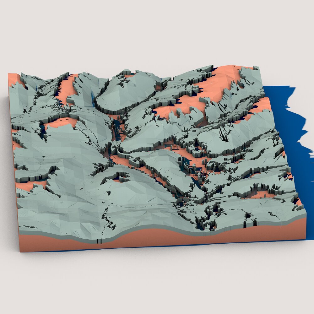Stylized Low Poly Valley Landscape 3D model - Download Landscapes on ...