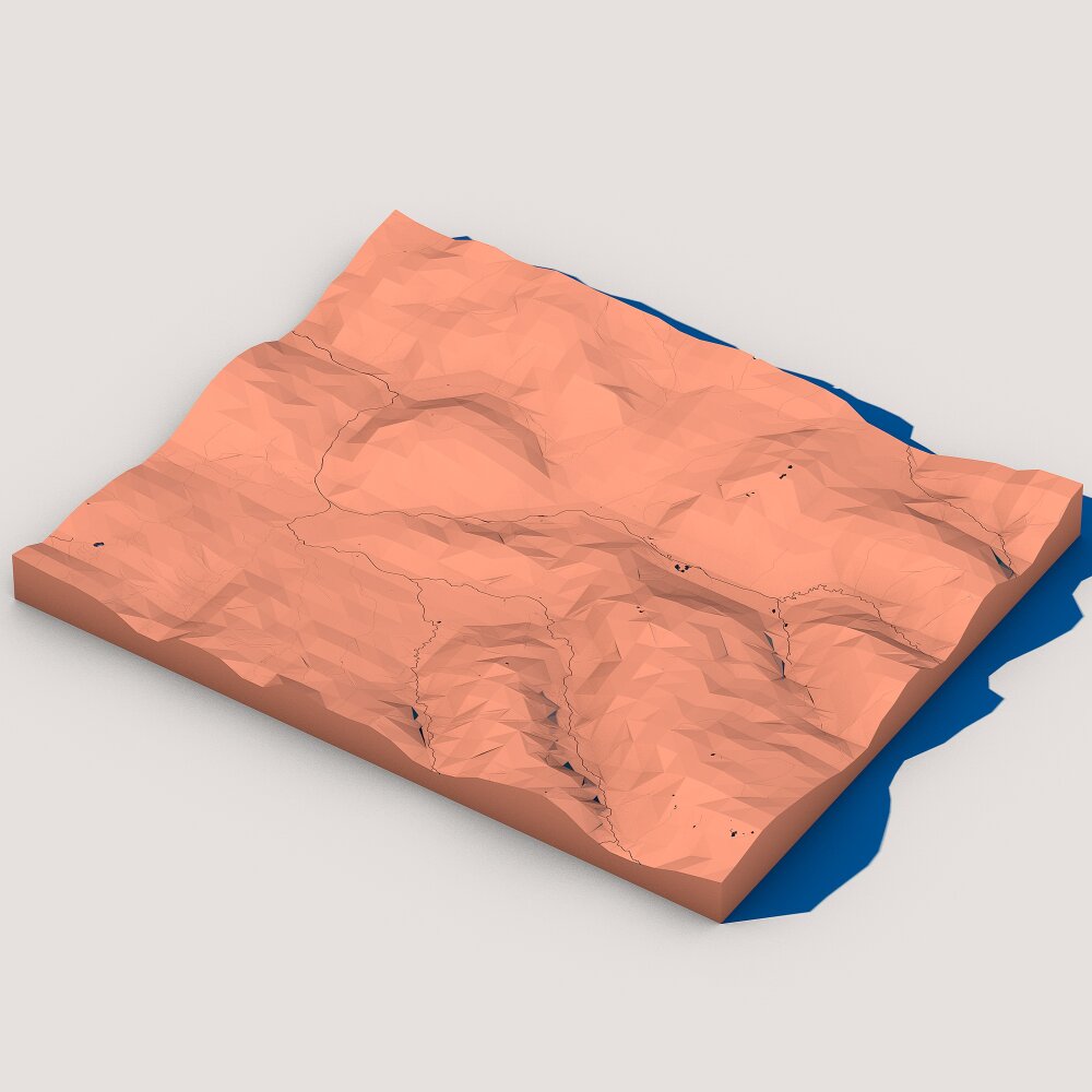 Stylized Low Poly Valley Landscape 3D model - Download Landscapes on ...