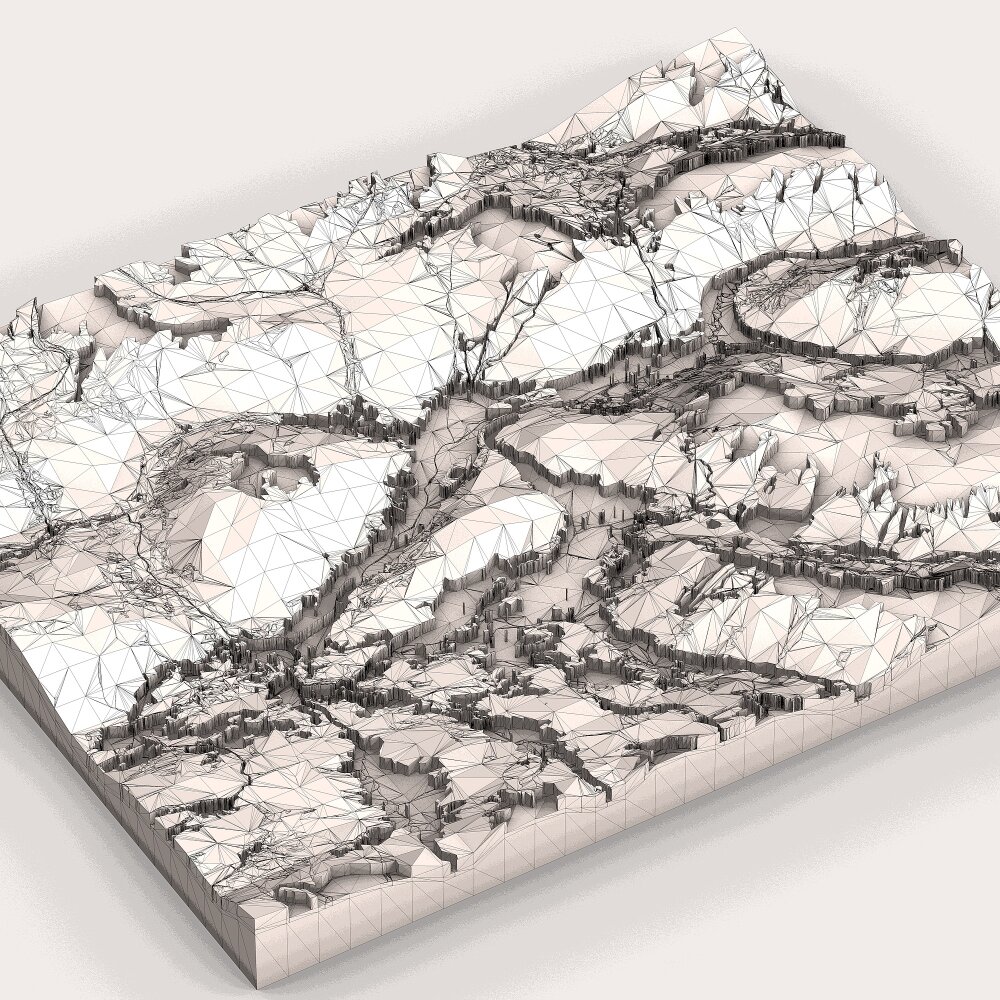 Stylized Low Poly Valley Landscape 3D model - Download Landscapes on ...