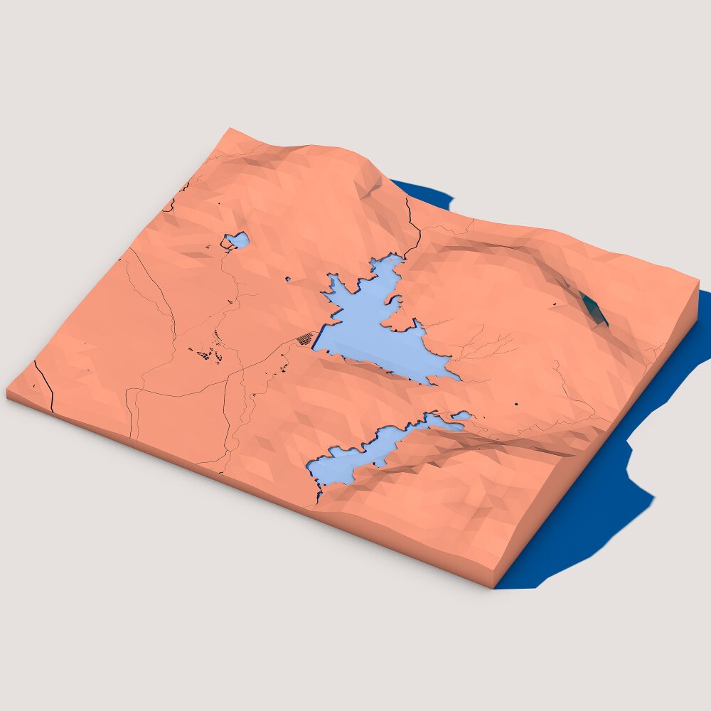 Abstract Low Poly Landscape 3D model - Download Landscapes on 3DModels.org
