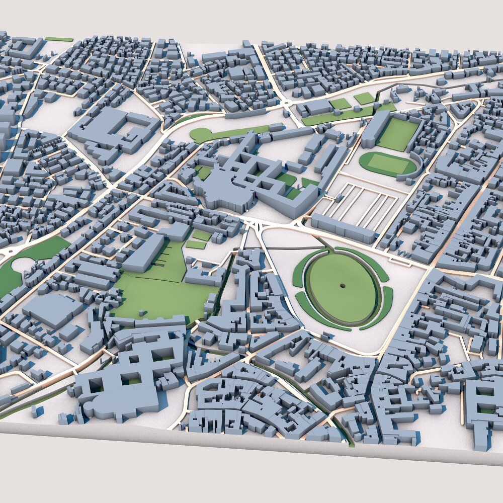 Abbey of Santa Giustina Italy 3D model - Download City on 3DModels.org