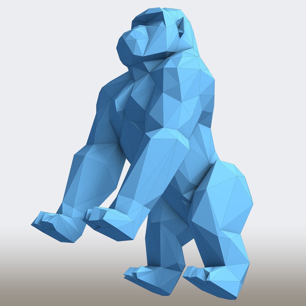 Gorilla Low Poly 3D Printing Model - Download STL file for Printing ...