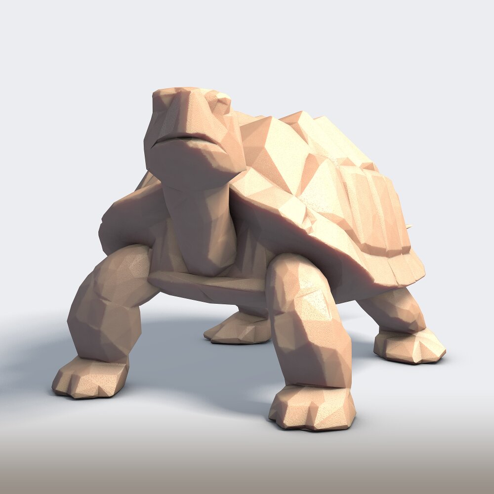 Turtle Low Poly 3D Printing Model - Download STL file for Printing ...