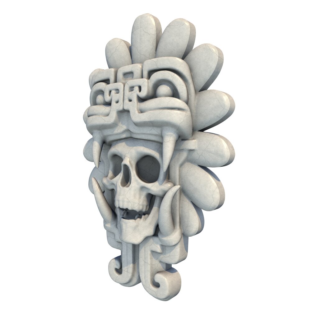 Aztec Skull 3D Printing Model - Download STL file for Printing ...