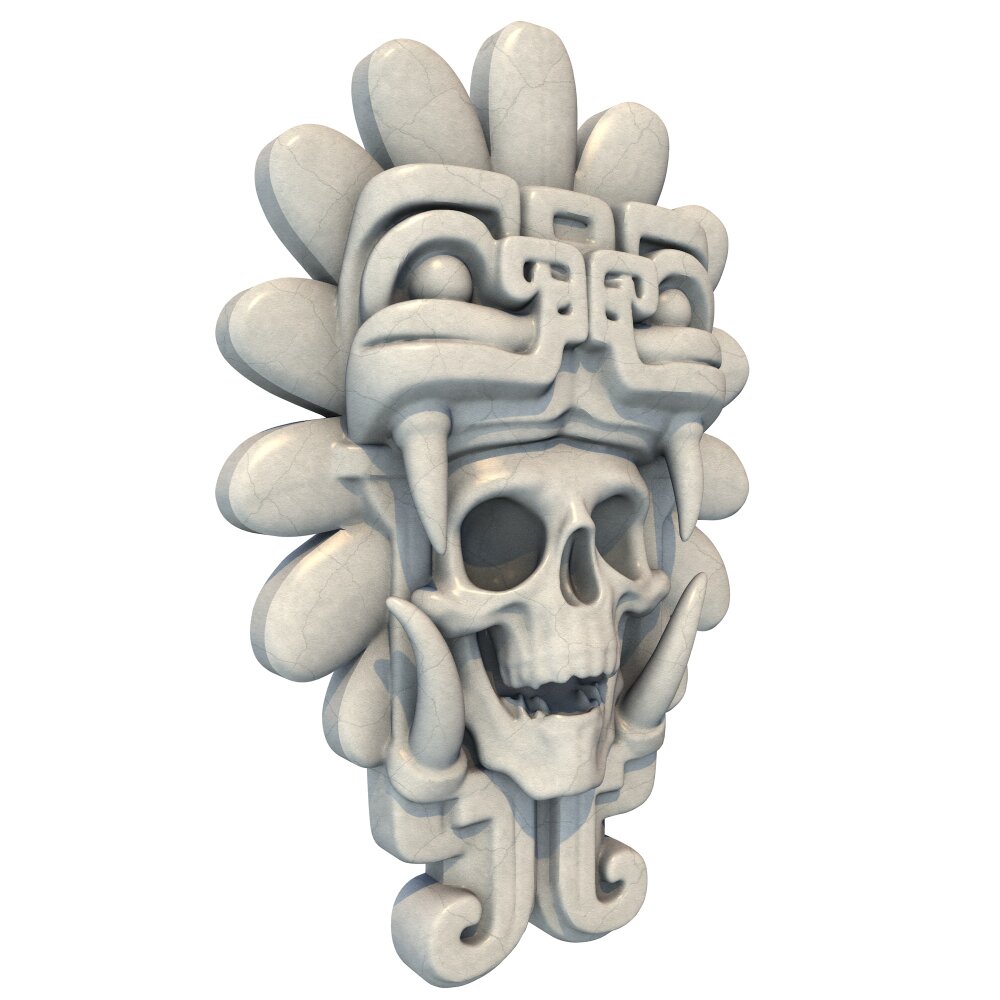 Aztec Skull 3D Printing Model - Download STL file for Printing ...