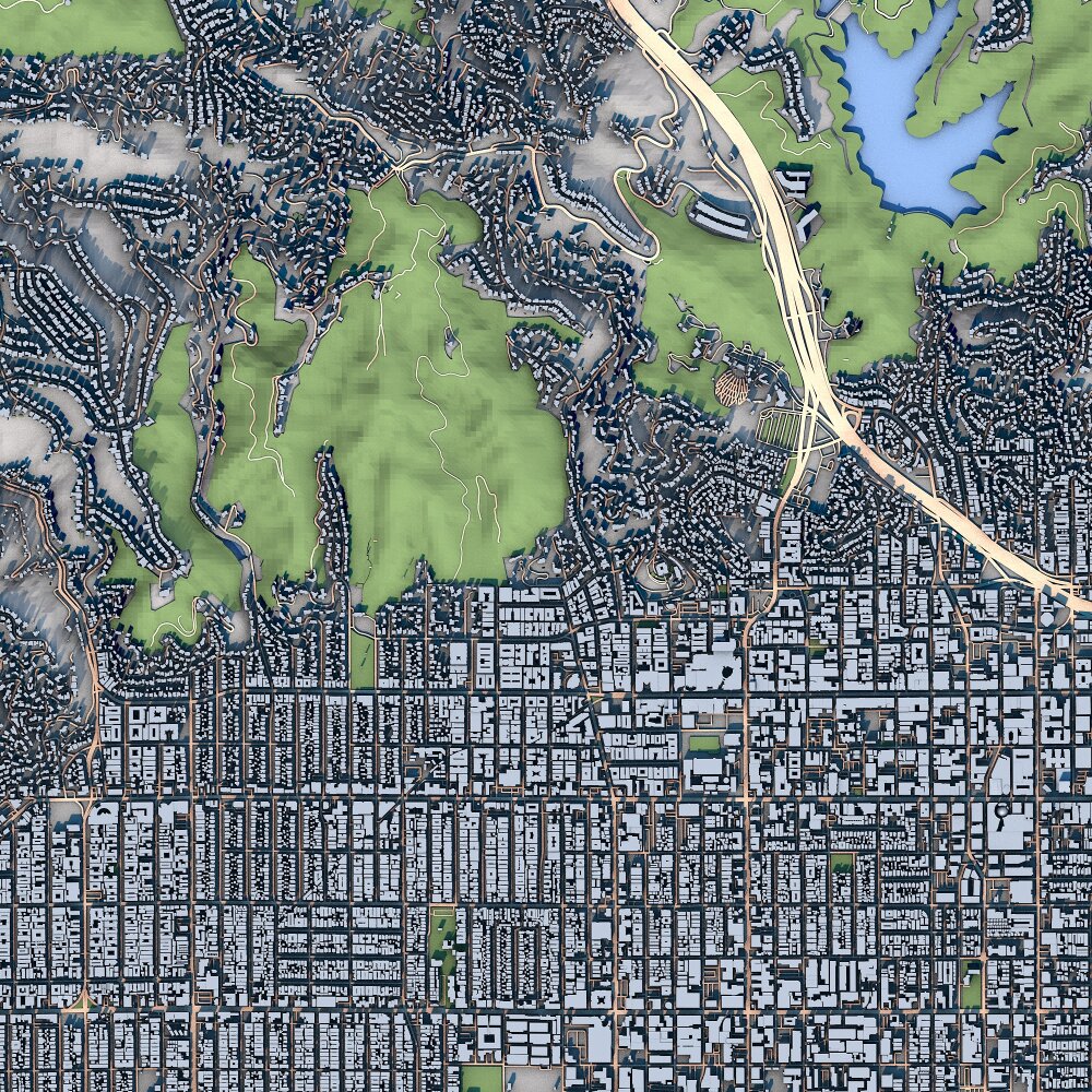 Hollywood Los Angeles County California United States 3D model ...