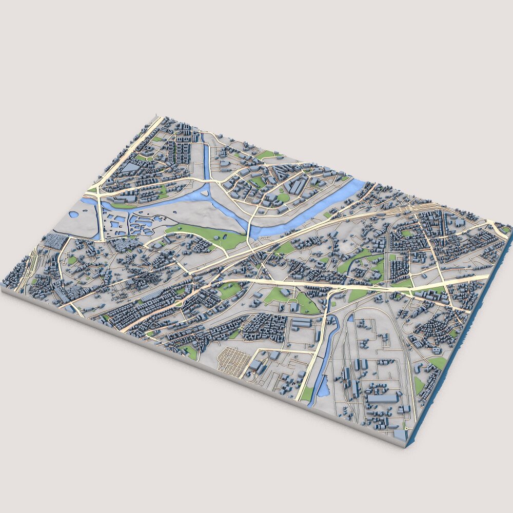 Mumbai City Map India 3D model - Download City on 3DModels.org