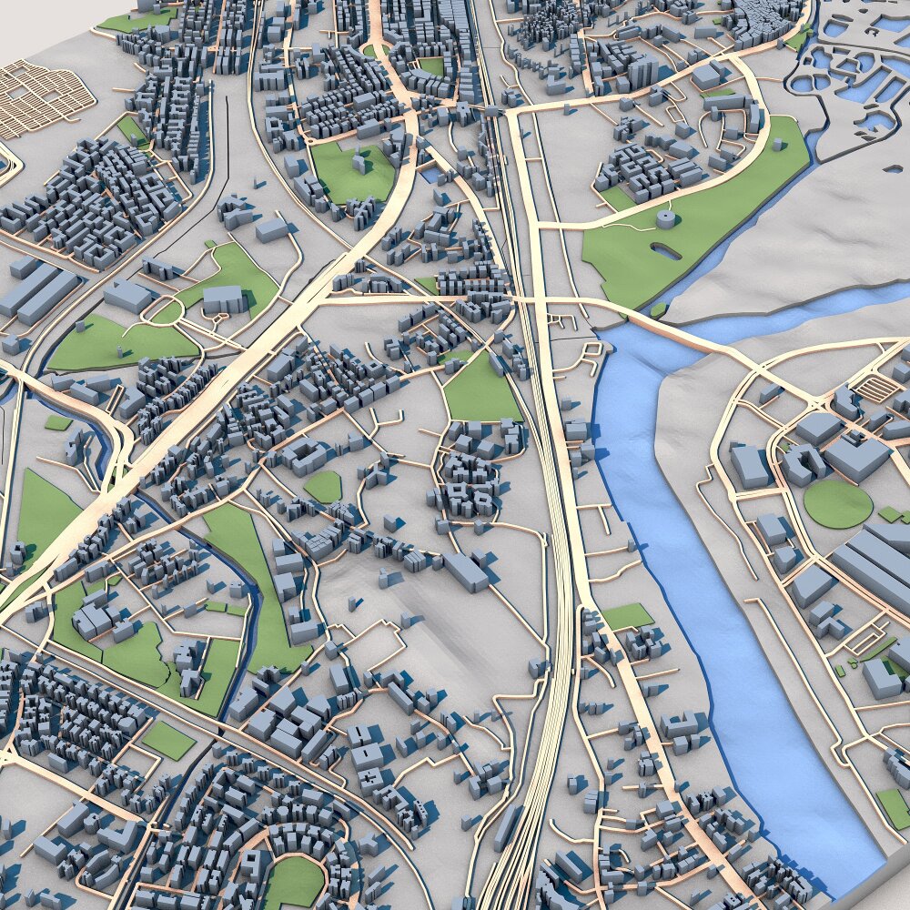 Mumbai City Map India 3D model - Download City on 3DModels.org