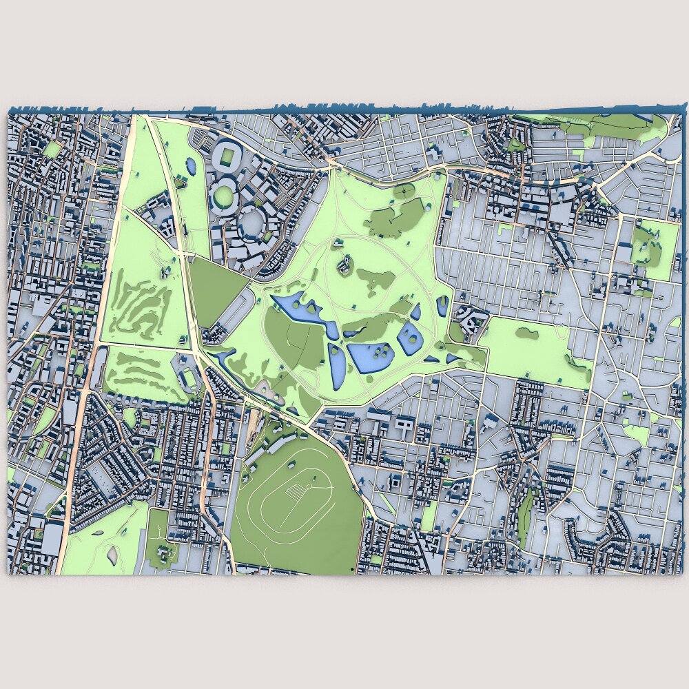 Centennial Park Suburb in Australia 3D model - Download City on ...