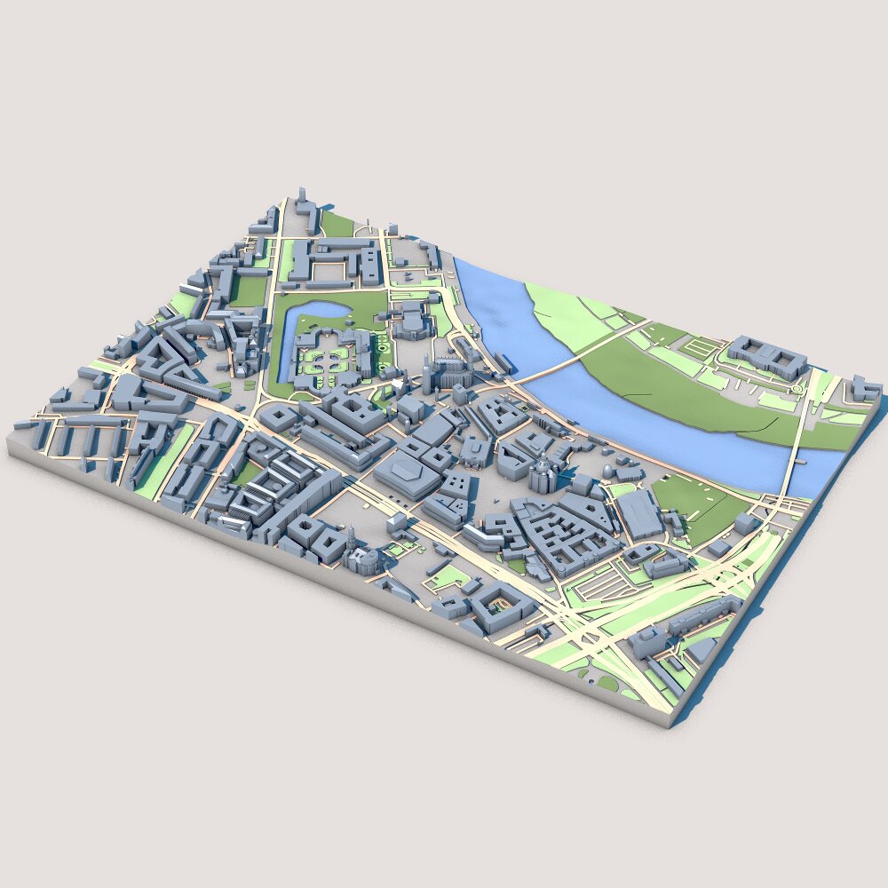 Dresden Cathedral Germany 3D model - Download City on 3DModels.org