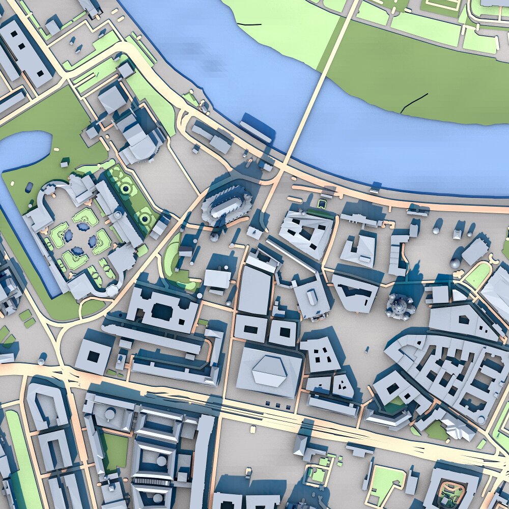 Dresden Cathedral Germany 3D model - Download City on 3DModels.org
