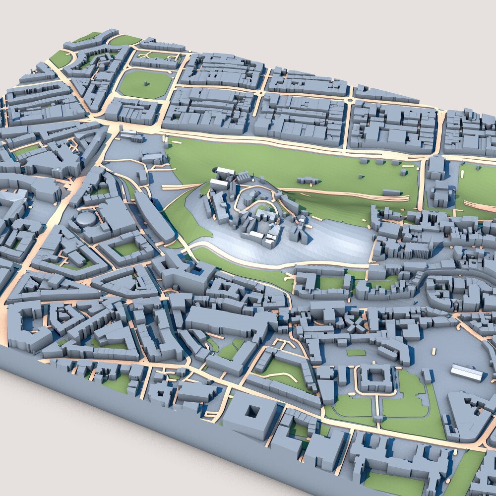 Edinburgh Castle in Edinburg 3D model - Download City on 3DModels.org