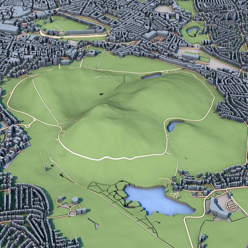 Edinburgh City Scotland 3D model - Download City on 3DModels.org