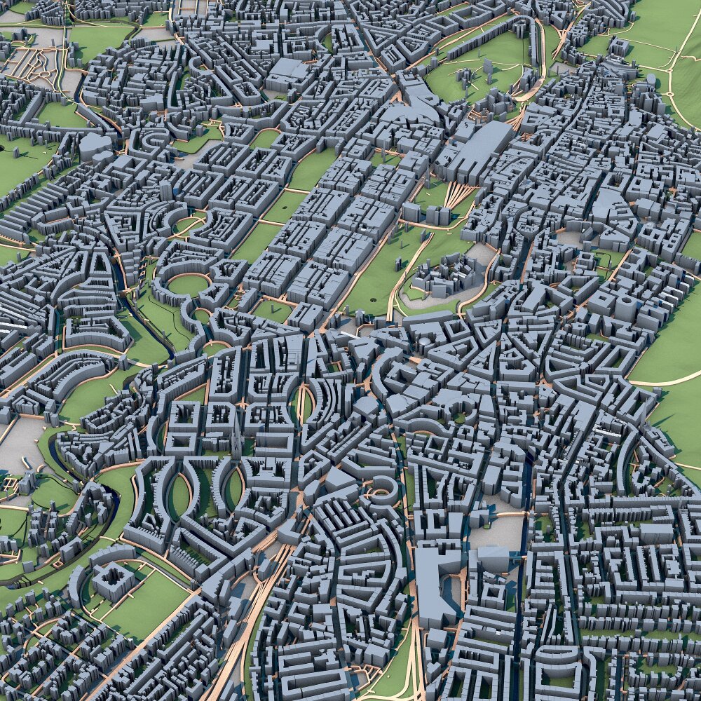 Edinburgh City Scotland 3D model - Download City on 3DModels.org