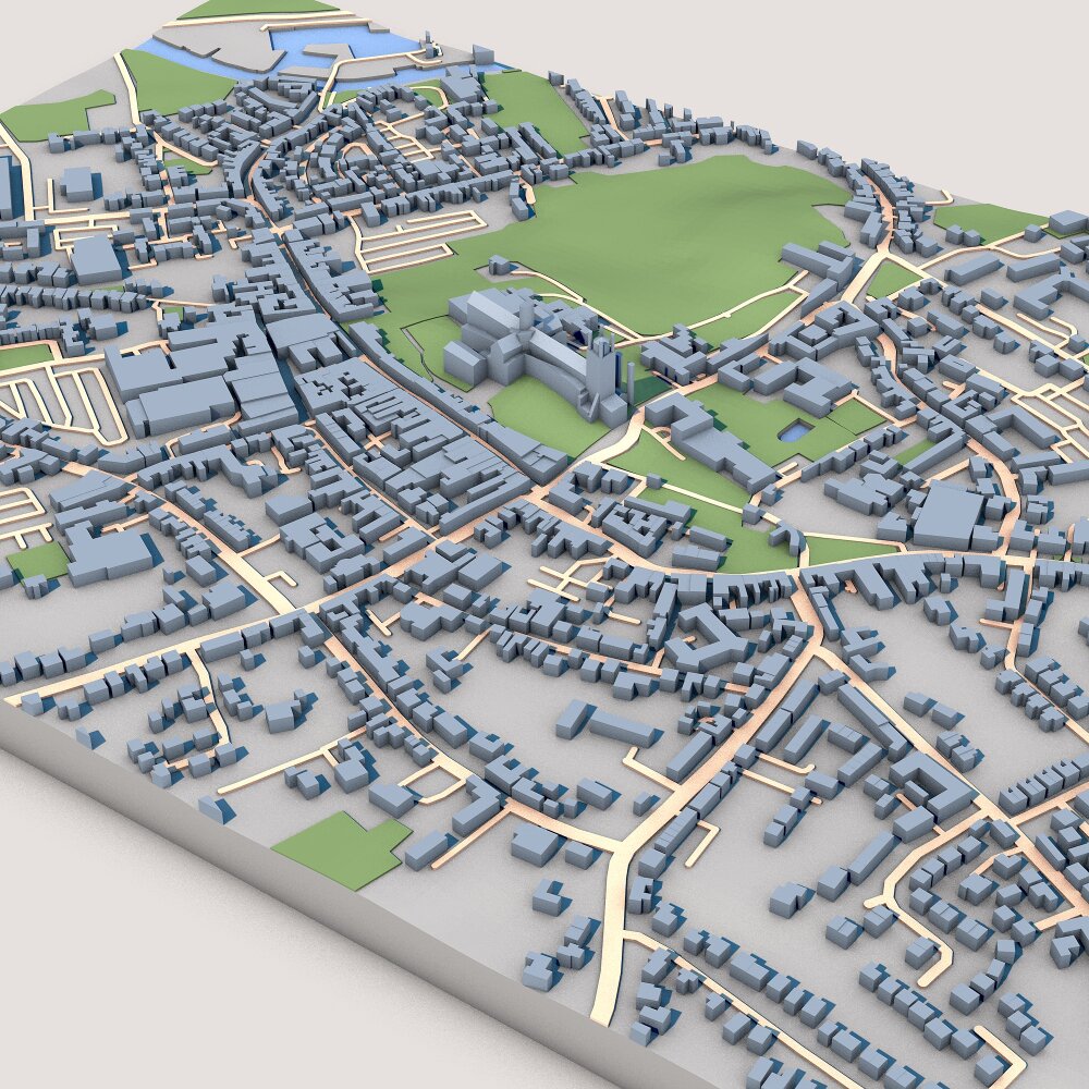 Ely Cathedral Cambridgeshire United Kingdom 3D model - Download City on ...