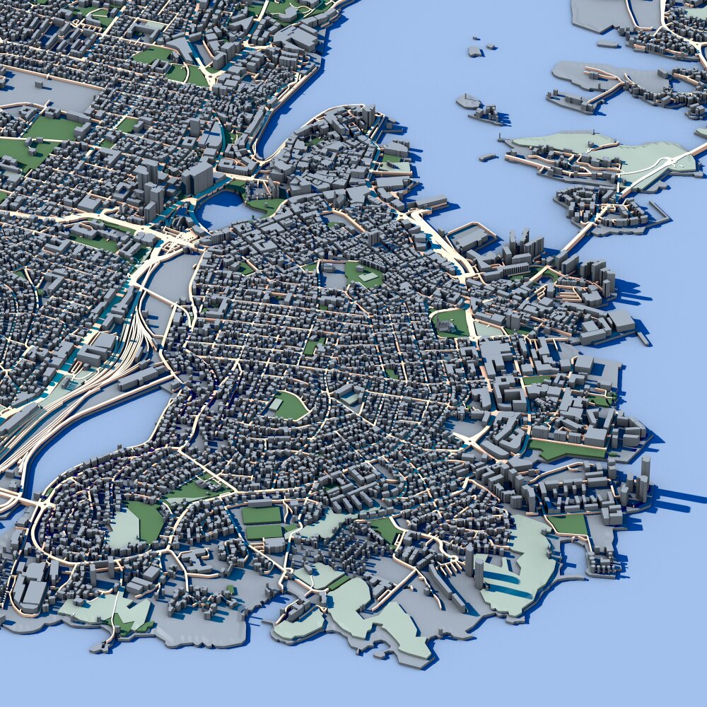 Stavanger City Norway 3D model - Download City on 3DModels.org