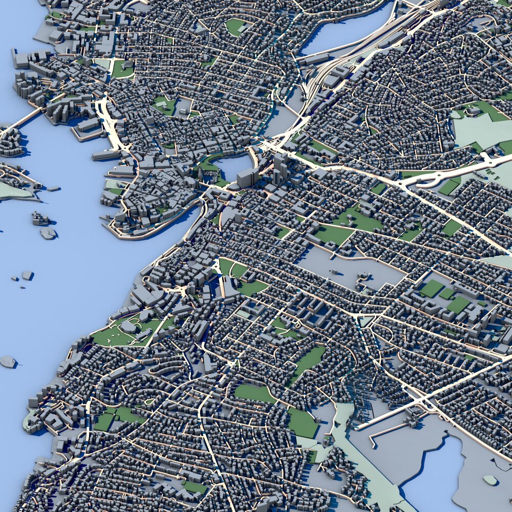 Stavanger City Norway 3D model - Download City on 3DModels.org