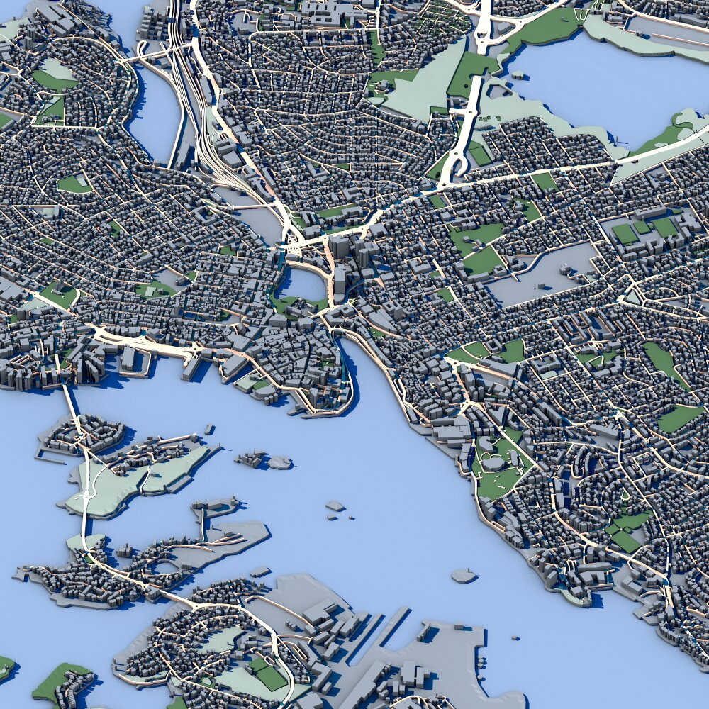 Stavanger City Norway 3D model - Download City on 3DModels.org