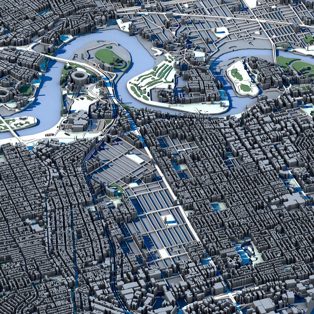 Stadt Perth Westaustralien 3D-Modell - Herunterladen Stadt on 3DModels.org