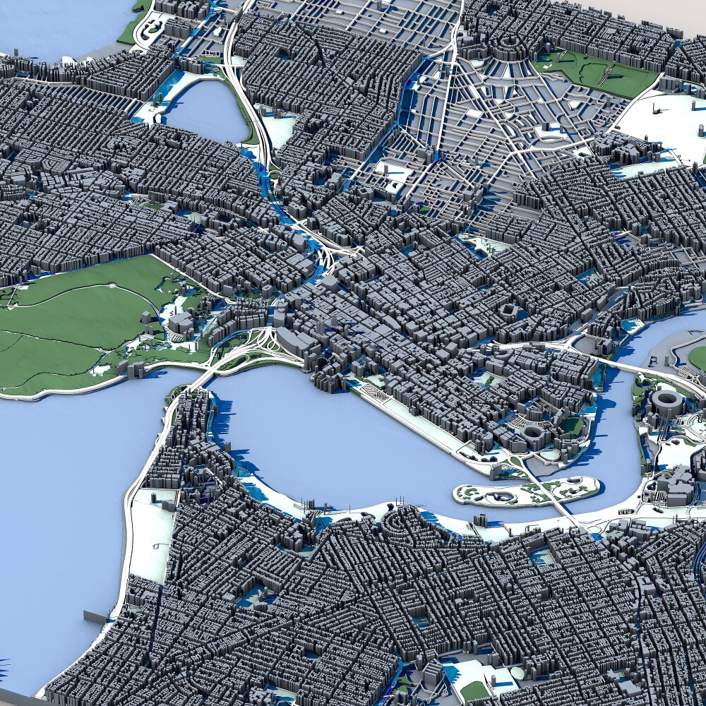 Stadt Perth Westaustralien 3D-Modell - Herunterladen Stadt on 3DModels.org