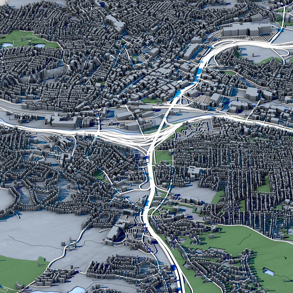 Waterbury City Connecticut United States 3D model - Download City on ...