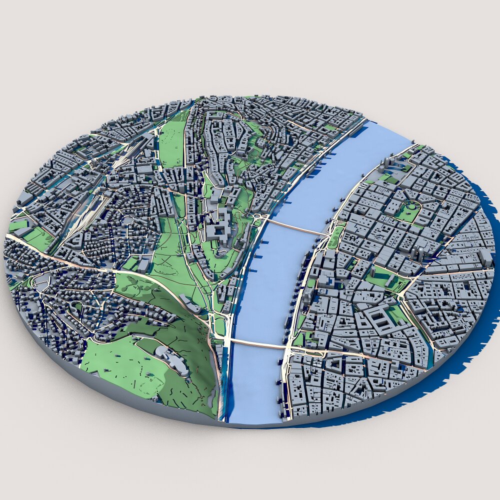 Cityscape Budapest Hungary 3D model - Download City on 3DModels.org
