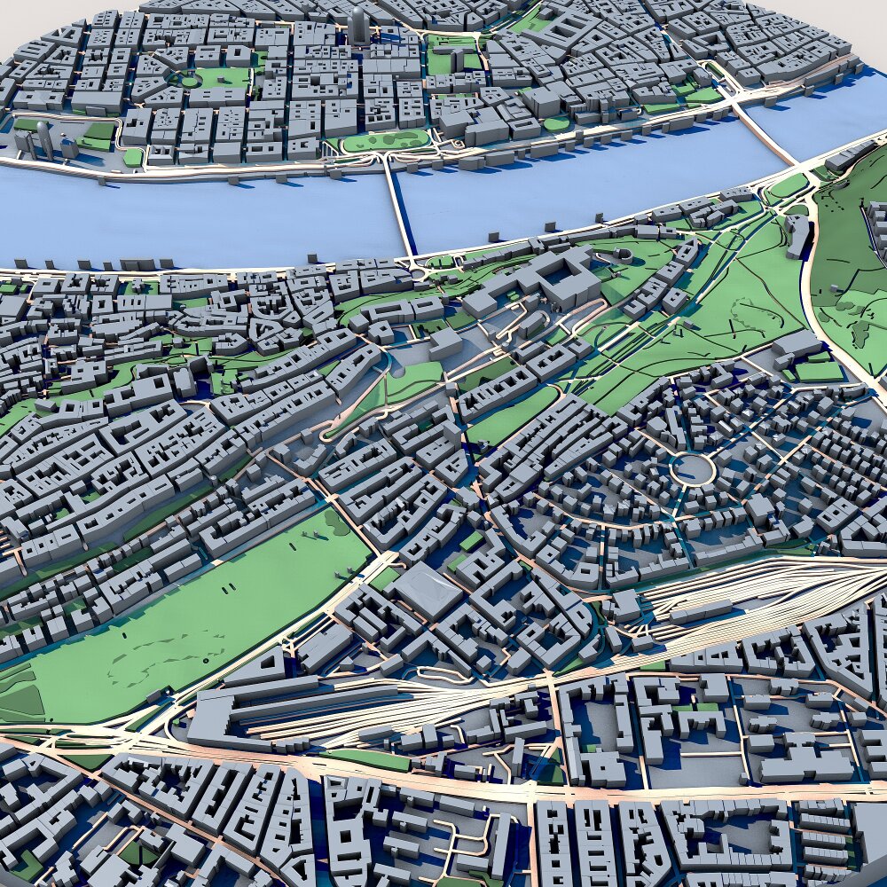 Cityscape Budapest Hungary 3D model - Download City on 3DModels.org