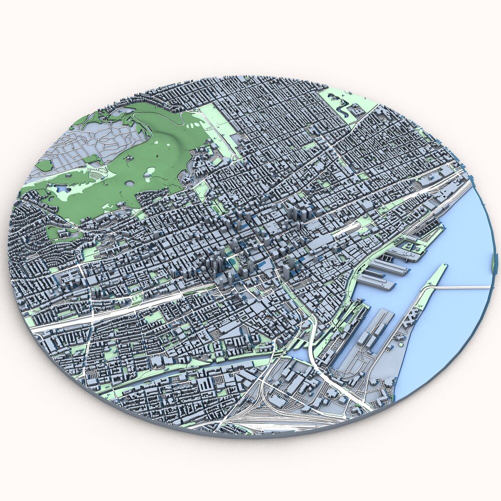 Montreal City Quebec Canada 3D model - Download City on 3DModels.org