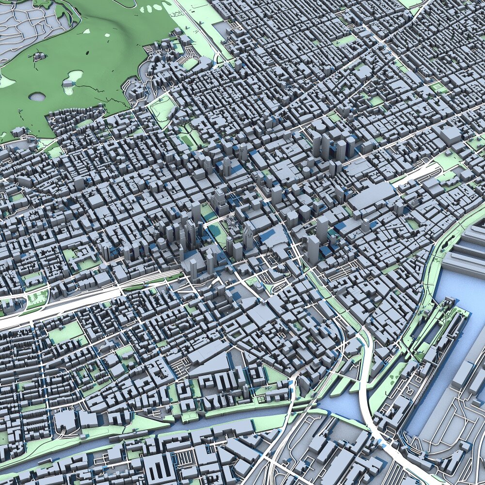 Montreal City Quebec Canada 3D model - Download City on 3DModels.org
