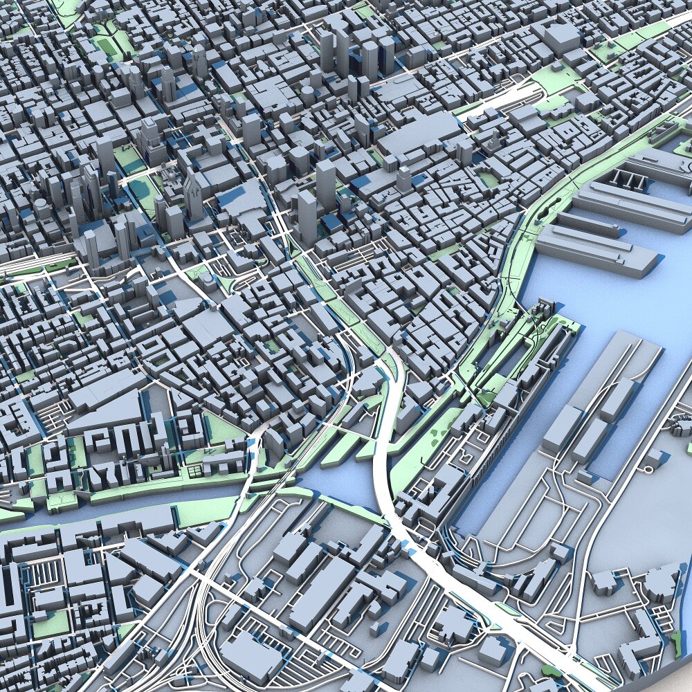 Montreal City Quebec Canada 3D model - Download City on 3DModels.org
