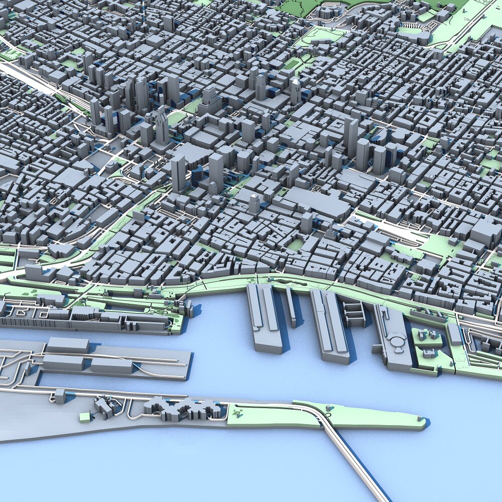 Montreal City Quebec Canada 3D model - Download City on 3DModels.org