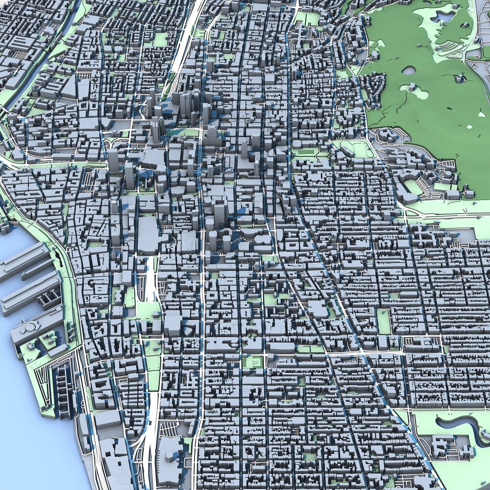 Montreal City Quebec Canada 3D model - Download City on 3DModels.org