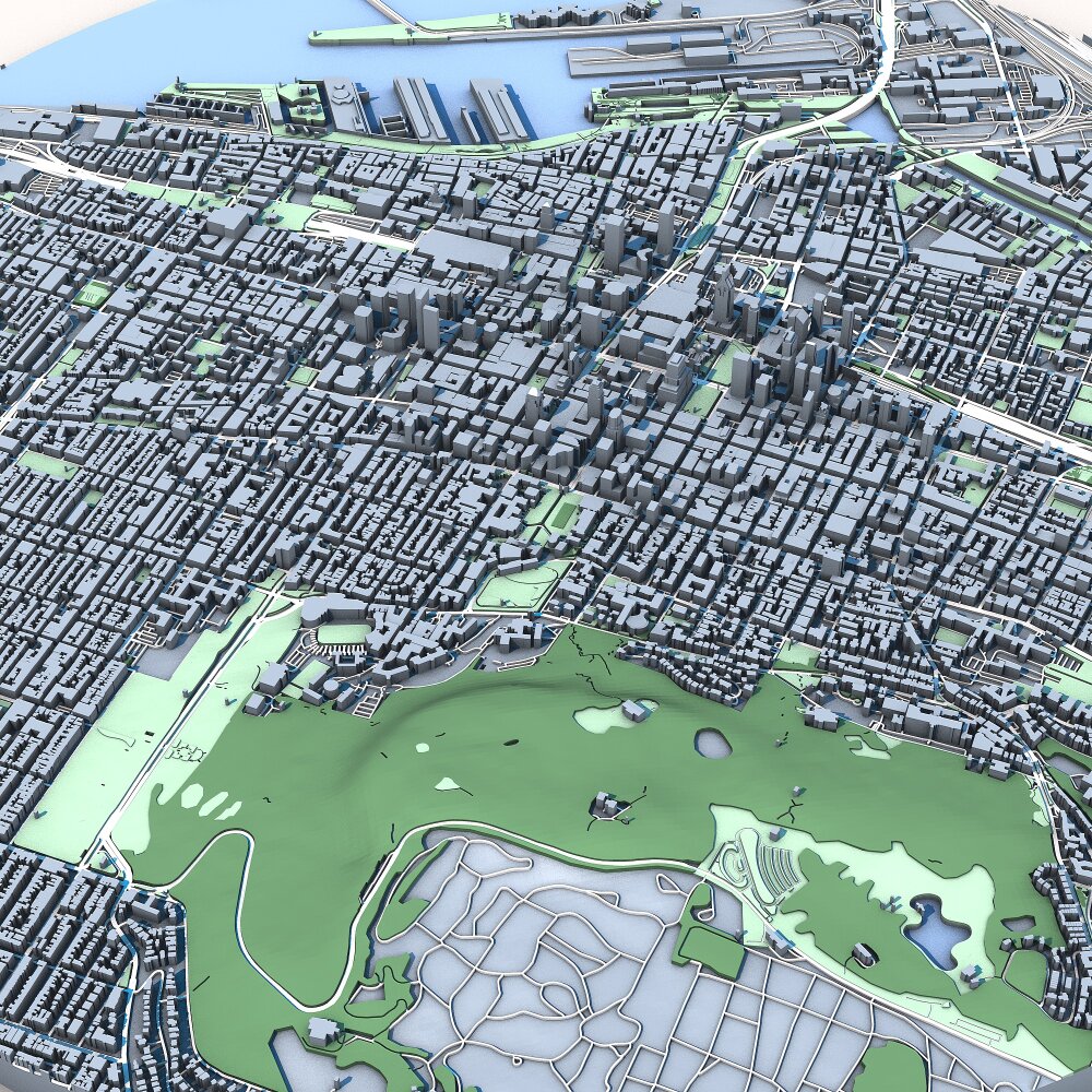 Montreal City Quebec Canada 3D model - Download City on 3DModels.org