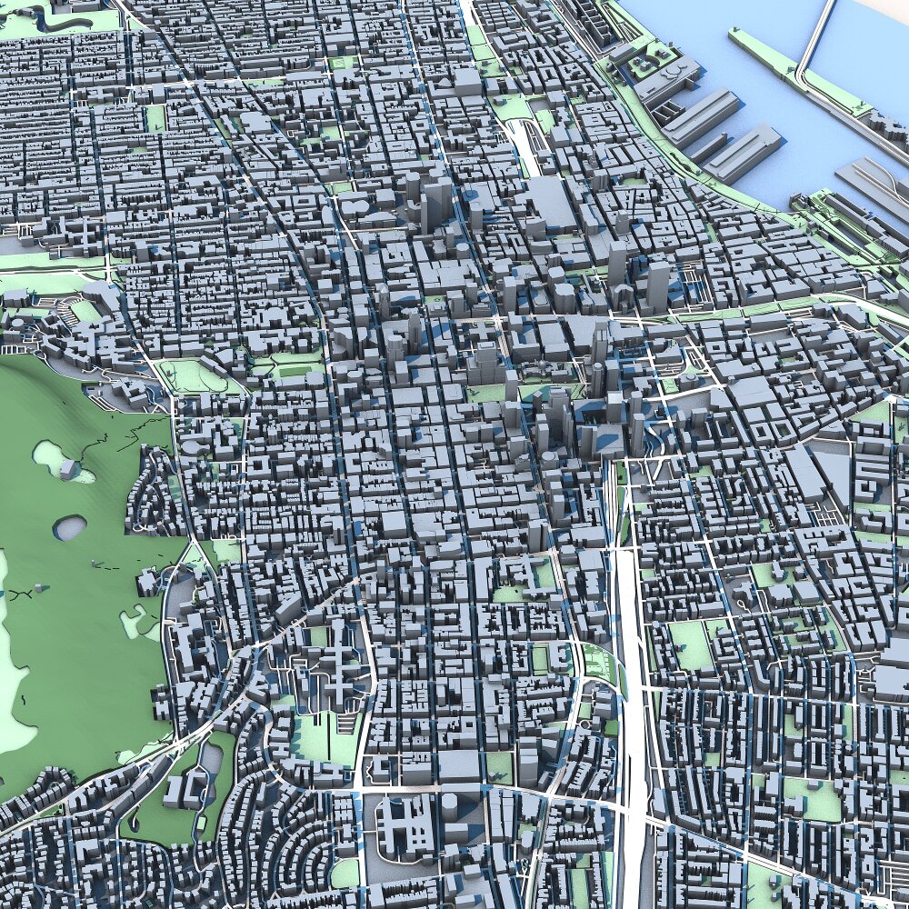 Montreal City Quebec Canada 3D model - Download City on 3DModels.org
